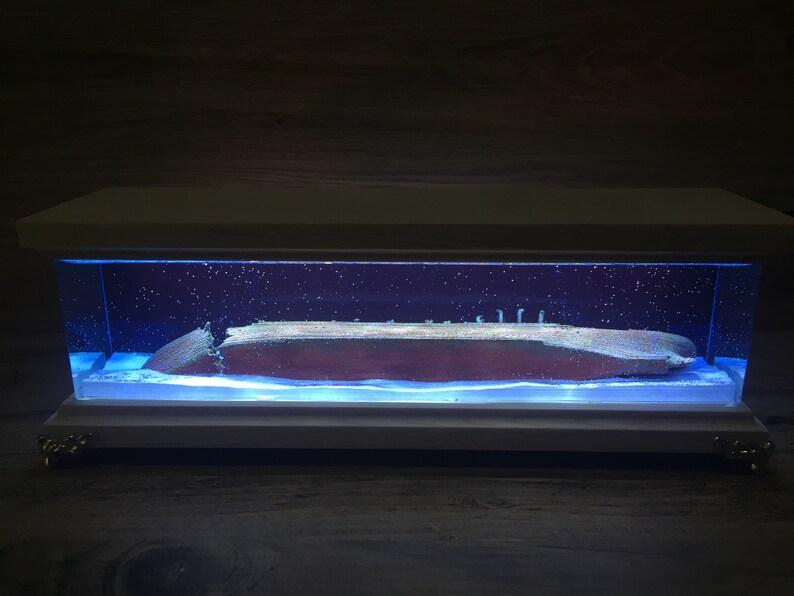 Resin Sculpture Britannic Shipwreck Night Light Desktop Diorama Unique ...