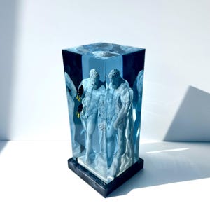 Hercules Resin Diver Diorama Lamp – Handmade Ocean Myth Art Night Light ...