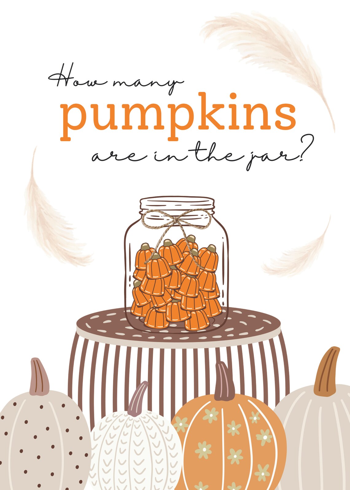 Fall Guessing Game: How Many Pumpkins - Printable Party Game (PDF ...