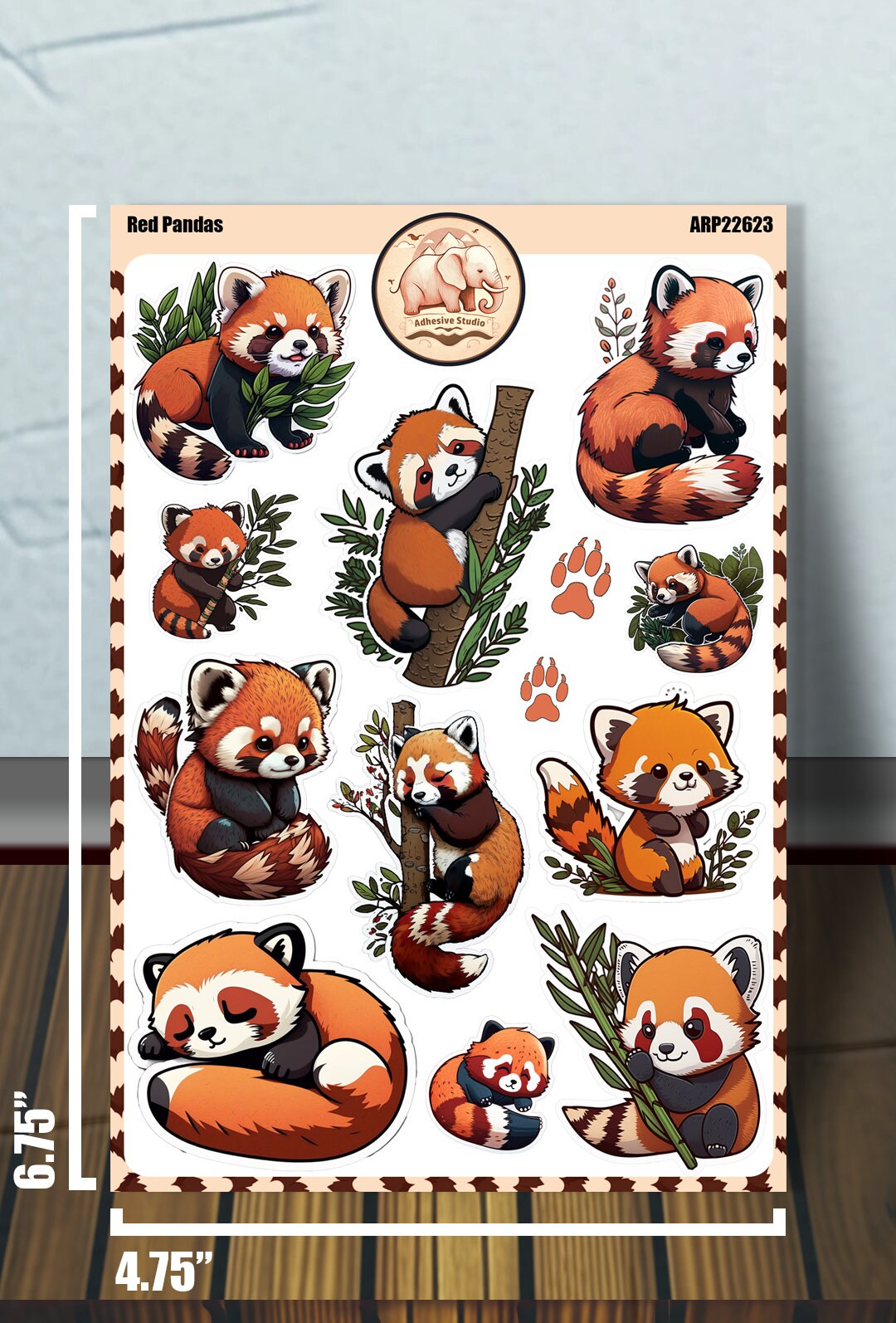 Red Panda Sticker Sheet Red Panda Bears - Etsy