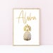 Aloha, Pineapple, Wall Art, Printable, Instant Download, Fruit Print ...