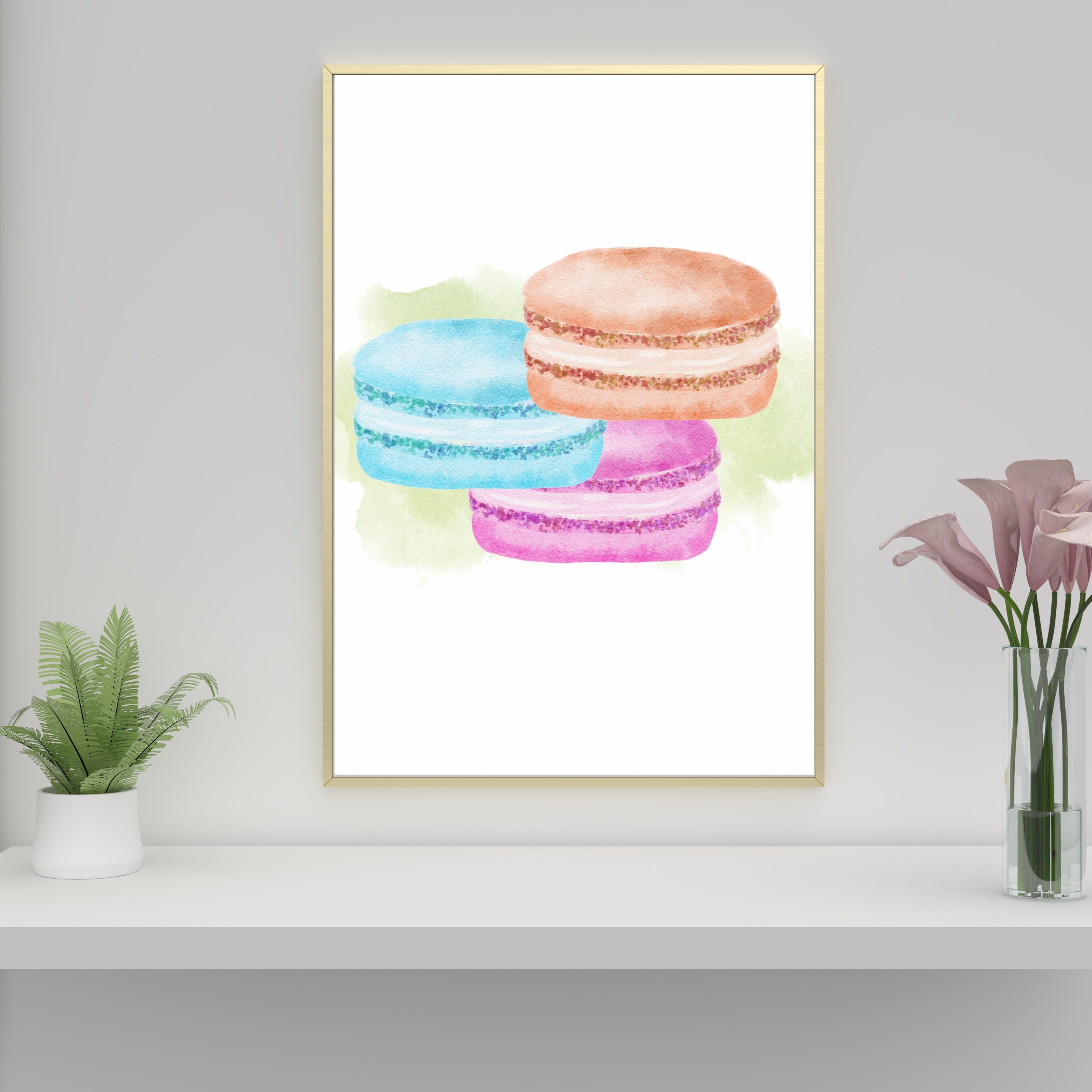 Macaroons, Wall Art, Printable, Instant Download, Macaroon Art ...