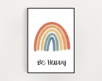 Keep at It Print Hand Collaged Rainbow Theme Inspirational - Etsy