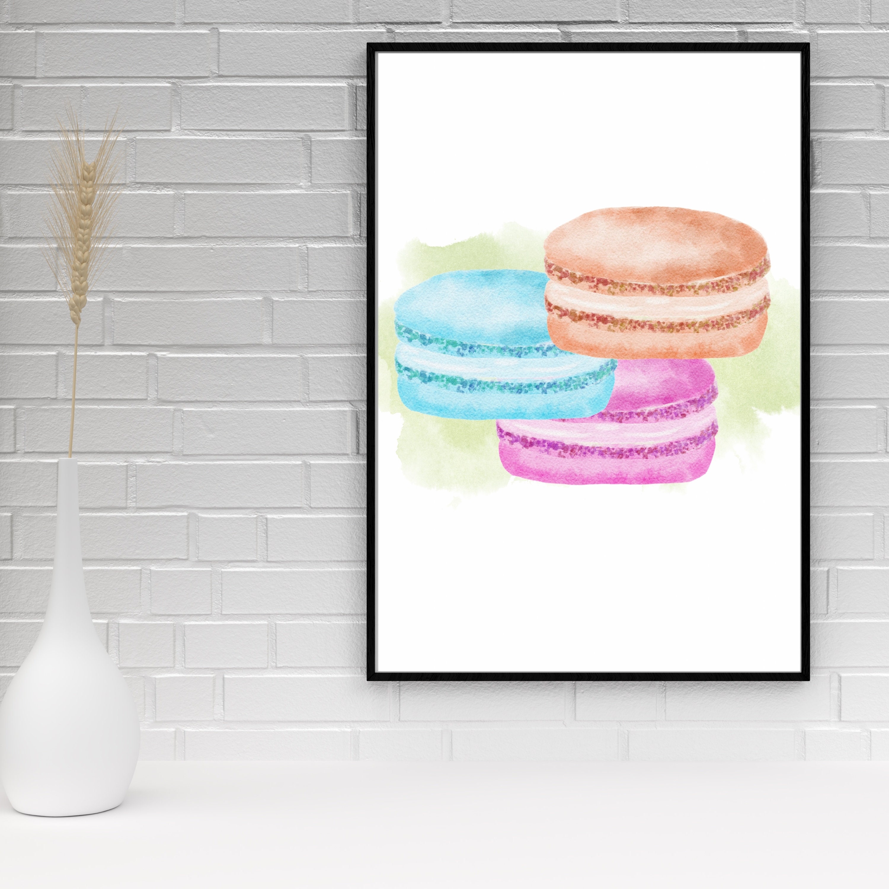 Macaroons, Wall Art, Printable, Instant Download, Macaroon Art ...