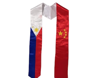 Filipino/chinese Graduation Stole, First Generation, Class of 2025 Grad ...