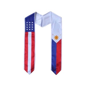 Philippine American Graduation Sash - Etsy
