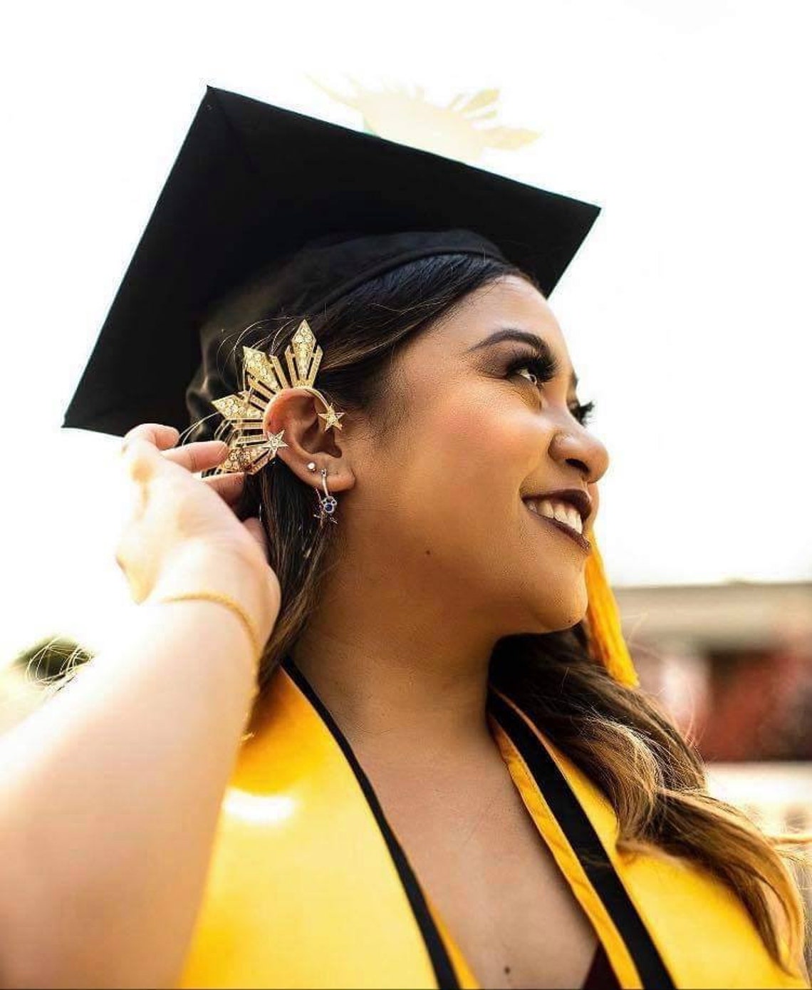 Three Star & the Sun Ear Cuff Inspired by Ms. Universer - Etsy