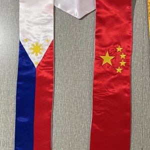 Philippines & China Graduation Stole/sash - Etsy
