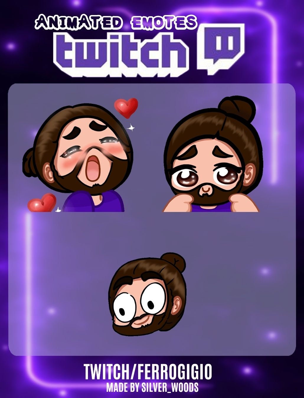 Animated Twitch Emote Custom Emote Animated Streaming - Etsy UK