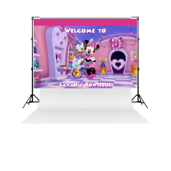 Minnie Mouse Purple Backdrop - Etsy