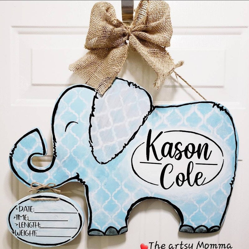 Elephant Door Hanger - Etsy