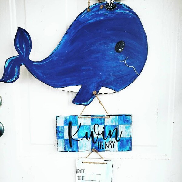 Whale Door Hanger - Etsy