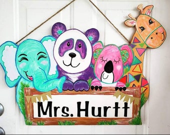 Jungle Door Hanger | Etsy