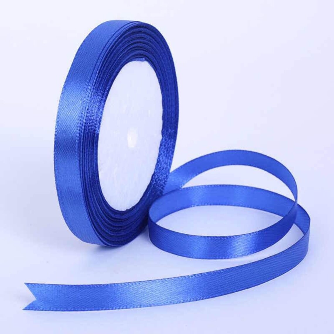 Silky Blue Ribbon 25 Yard Spool - Etsy UK