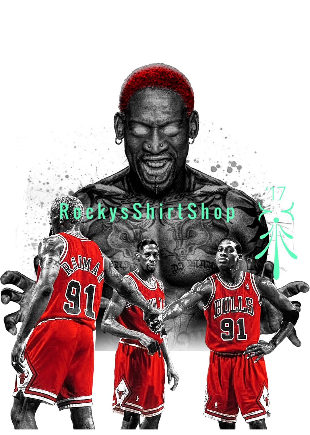 T-shirt, Dennis Rodman Multiverse Chicago Bulls 90s Basketball Cool ...