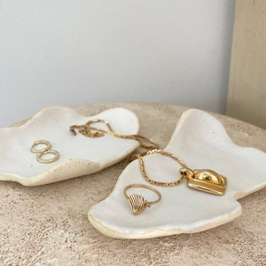 Handmade Minimalist Wabi Sabi Ceramic Cloud Puddle Trinket Jewelry Dish ...