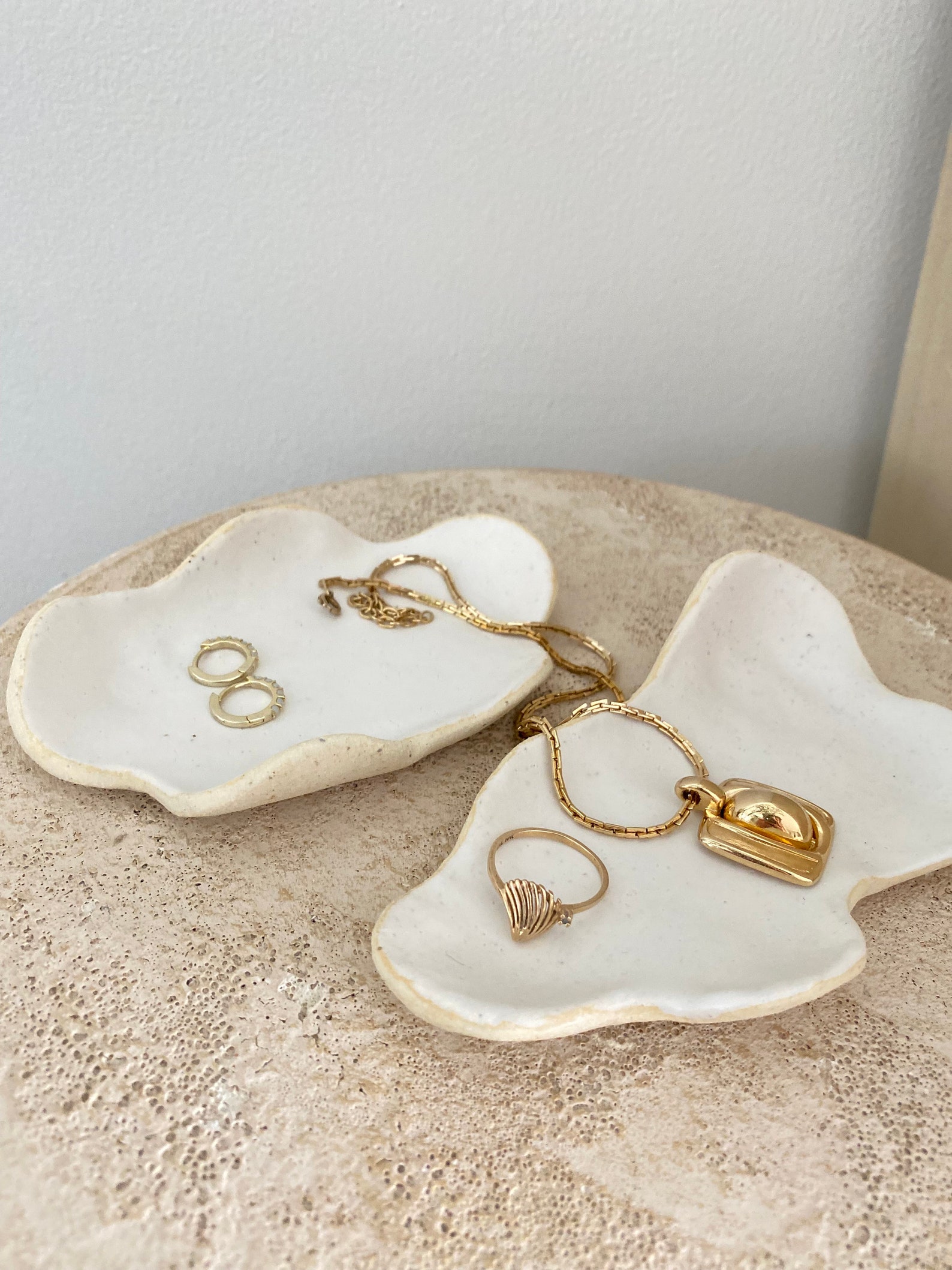 Handmade Minimalist Wabi Sabi Ceramic Cloud Puddle Trinket Jewelry Dish ...