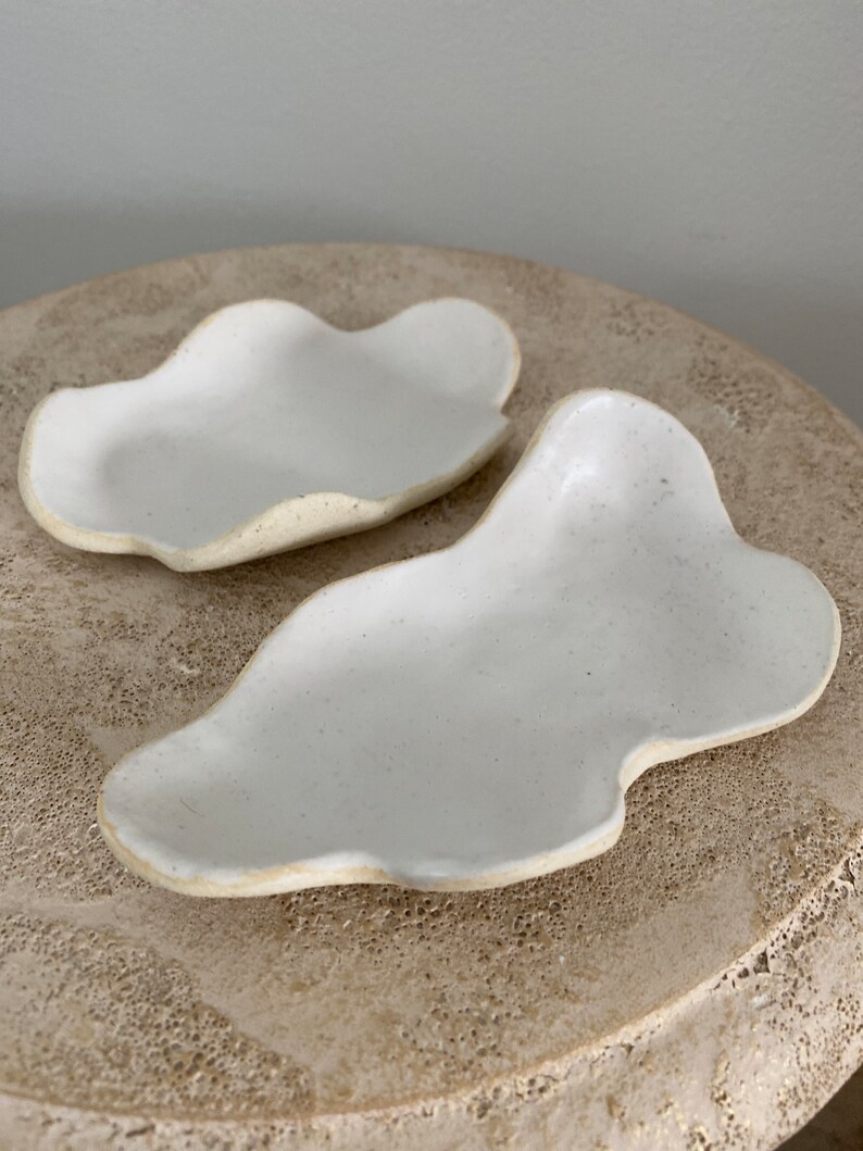 Handmade Minimalist Wabi Sabi Ceramic Cloud Puddle Trinket - Etsy