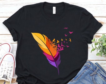 Feather Birds Shirt Birds From Feather Shirt Bird Lovers - Etsy