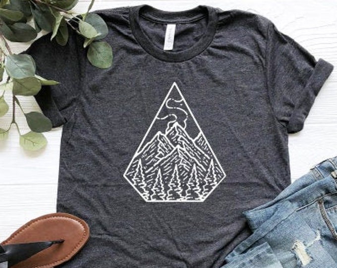 Mountains Tee T-shirt Hiking Shirt Mountain Shirt Mountains - Etsy