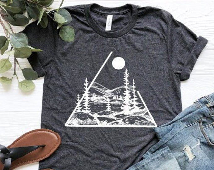 Mountains Tee T-shirt Hiking Shirt Mountain Shirt Mountains - Etsy