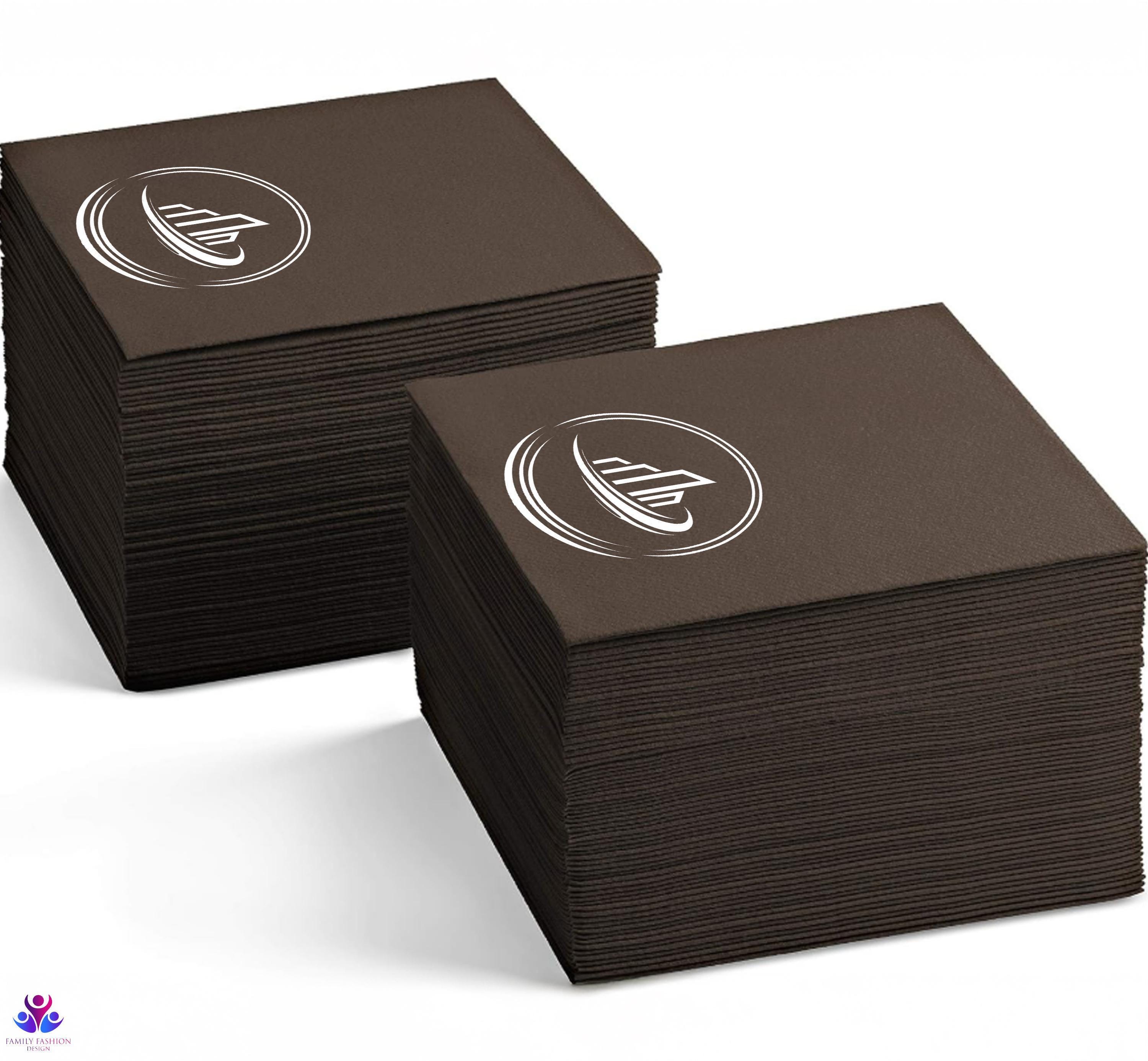 Custom Napkins Logo for Party , Personalized Cocktail Napkins With Your ...