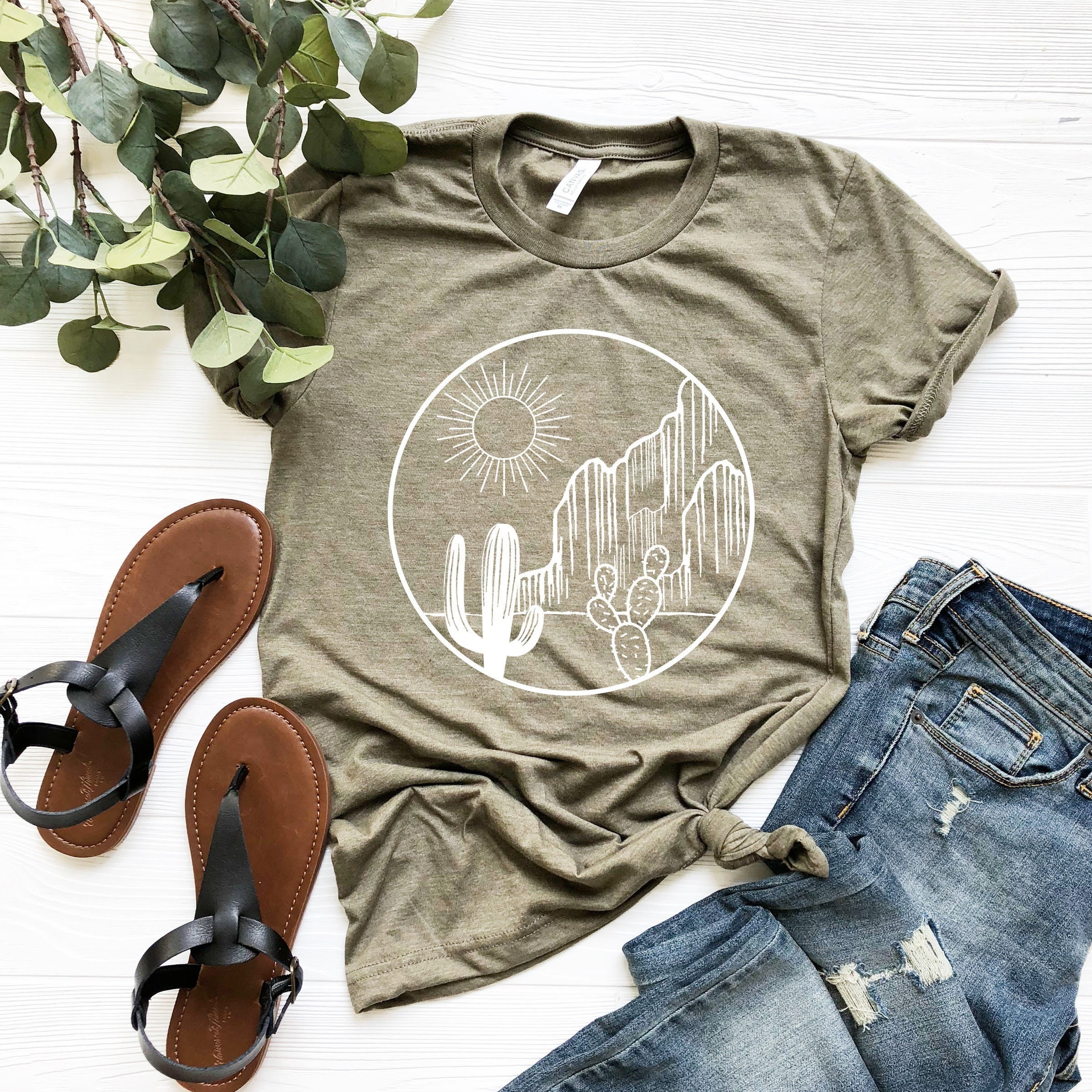 Desert Shirt Cactus Plants T-shirt for Women Cactus Shirt - Etsy