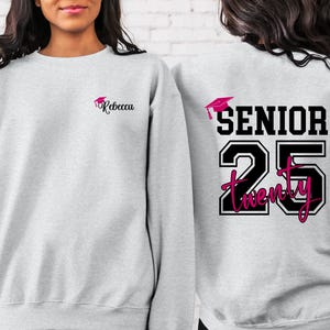 Custom Senior 2025 Sweatshirt, Graduation Hoodie, Class of 25 Sweater ...