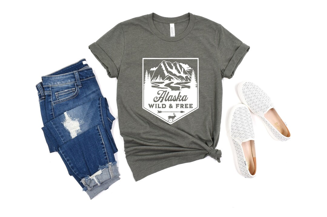 Alaska Tshirt, Wild & Free Shirt, Alaska Lover Gift Shirt, Alaska ...