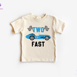 Two Fast Race Car Shirt, Blue Racecar Birthday Shirt, Custom Race Car ...