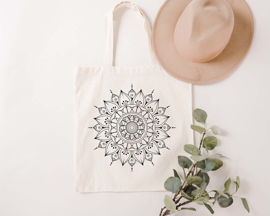Mandala Graphic Tote Bag, Gift for Lady, Mandala Bag, Cute Mandala Tote ...