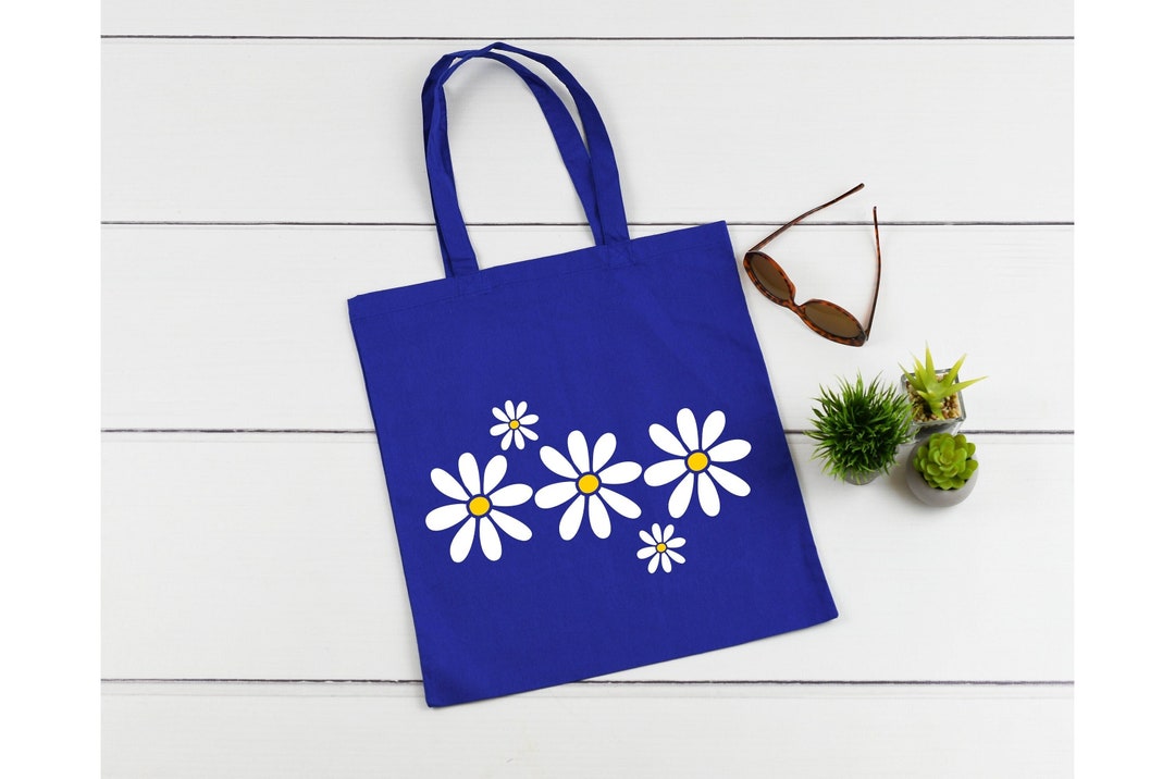 Daisy Tote Bag, Wildflower Tote Bag, Floral Bag, Gift for Mam, Gift for ...