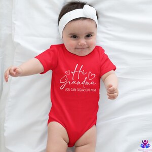 Hi Grandma Baby Bodysuit, Grandma Pregnancy Announcement, Grandma to Be ...