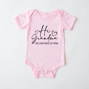 Hi Grandma Baby Bodysuit, Grandma Pregnancy Announcement, Grandma to Be ...