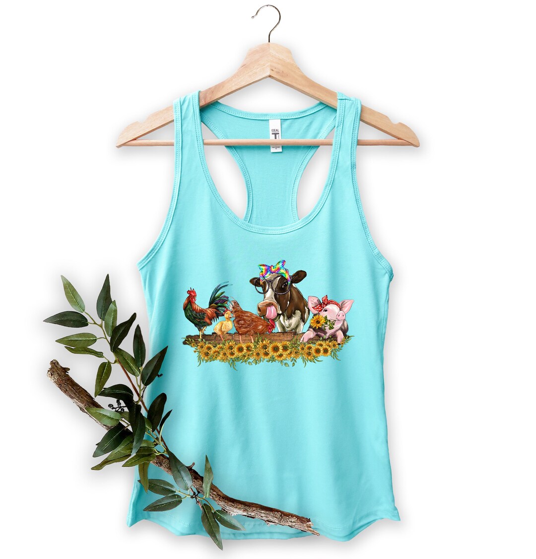 Farm Tank Top, Country Girl Tank Top, Animal Lover Tank Top, Cow Tank ...