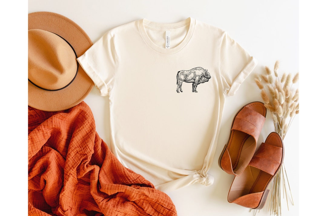 Bison Shirt, Bison Shirt, Bison T Shirt, Buffalo Shirt, Wyoming Shirt ...