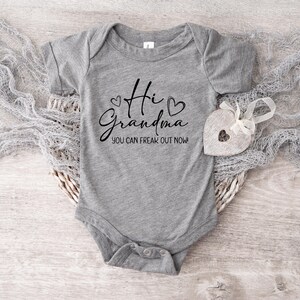 Hi Grandma Baby Bodysuit, Grandma Pregnancy Announcement, Grandma to Be ...