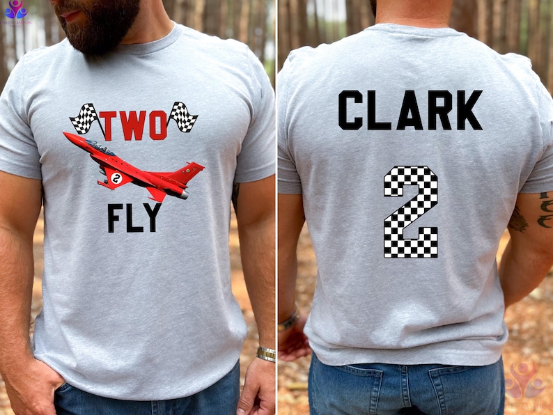 Custom Two Fly Shirt, 2nd Birthday Shirt, Airplane Birthday Shirt ...