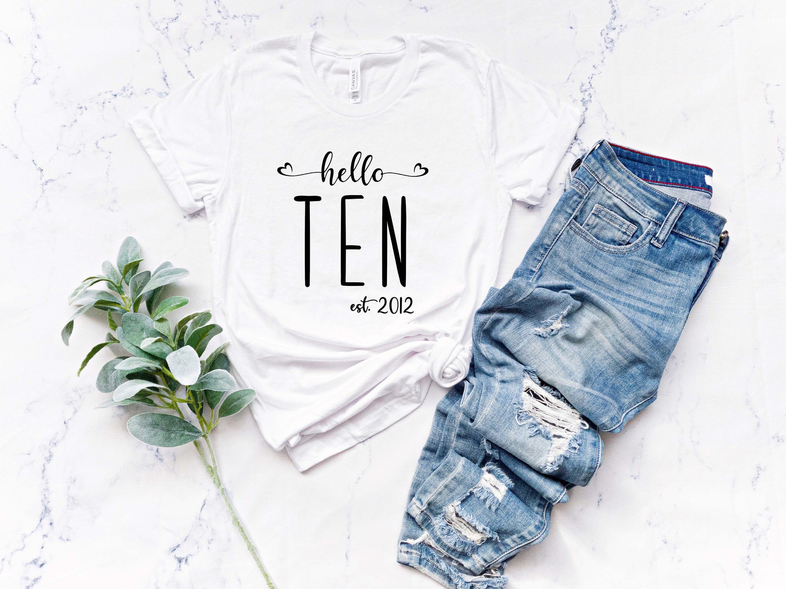 Hello Ten Shirt 10th Birthday Shirt Ten Shirt 10th Birthday - Etsy
