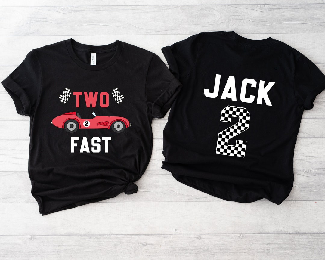Two Fast Race Car Shirt, Racing Tshirt, Racecar Birthday Shirt ...