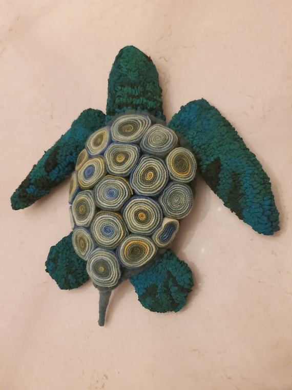 Kits & How To Sea Turtles Scrappie Sea Turtles Rug Hooking Rug And ...