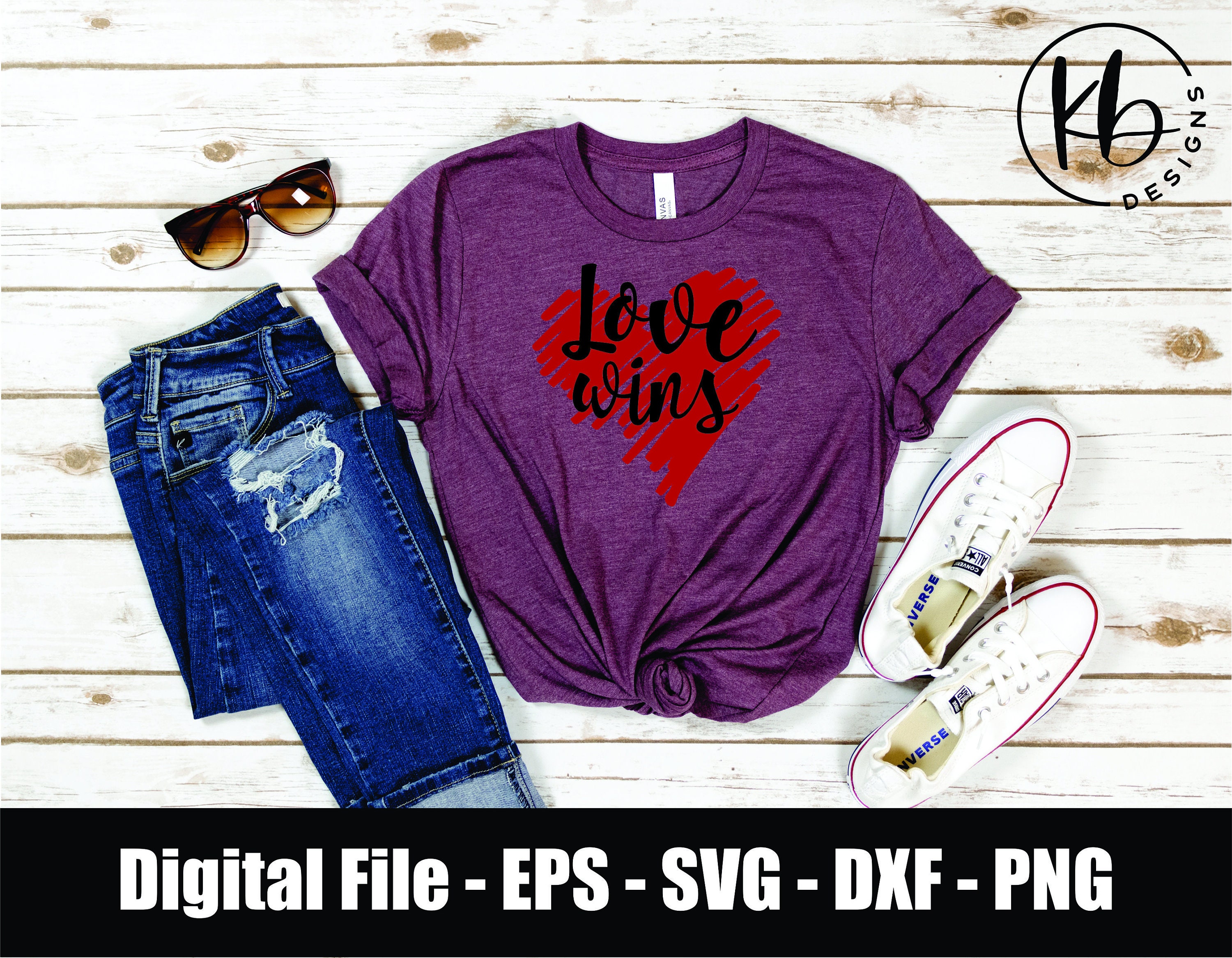 Love Wins Valentine's Day DVG PNG Eps Dxf. Love Wins Heart Svg Png ...