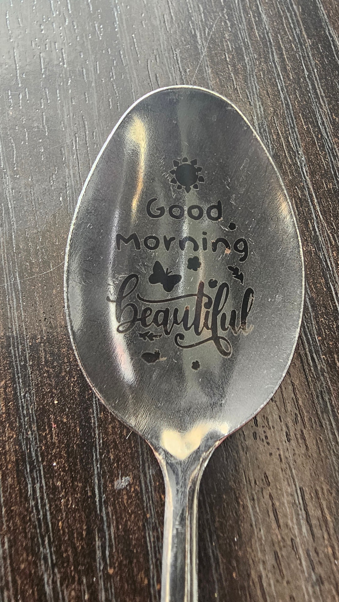 Good Morning Beautiful Stainless Steel Spoon - Etsy