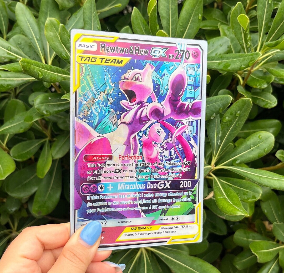 Mew Two Tag Team Card 3D Motion Sticker (large) - Etsy