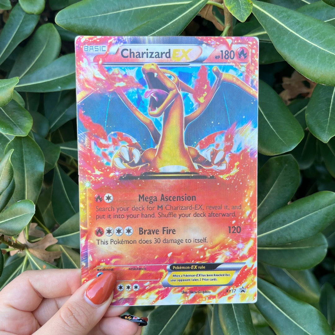 Charizard Card 3D Motion Sticker (large - Etsy