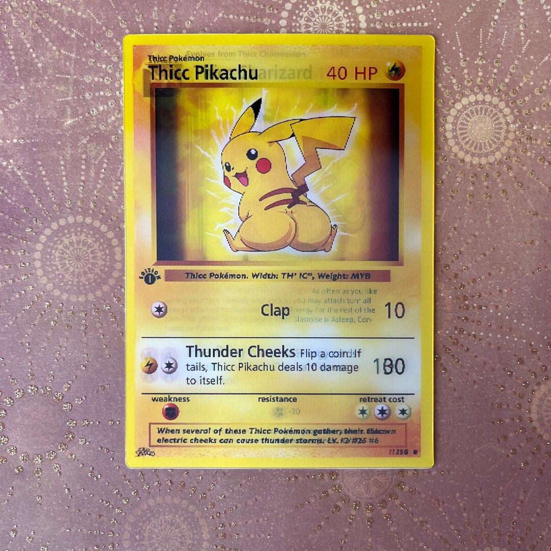 Thicc Pikachu & Charizard 3D Motion Sticker large - Etsy
