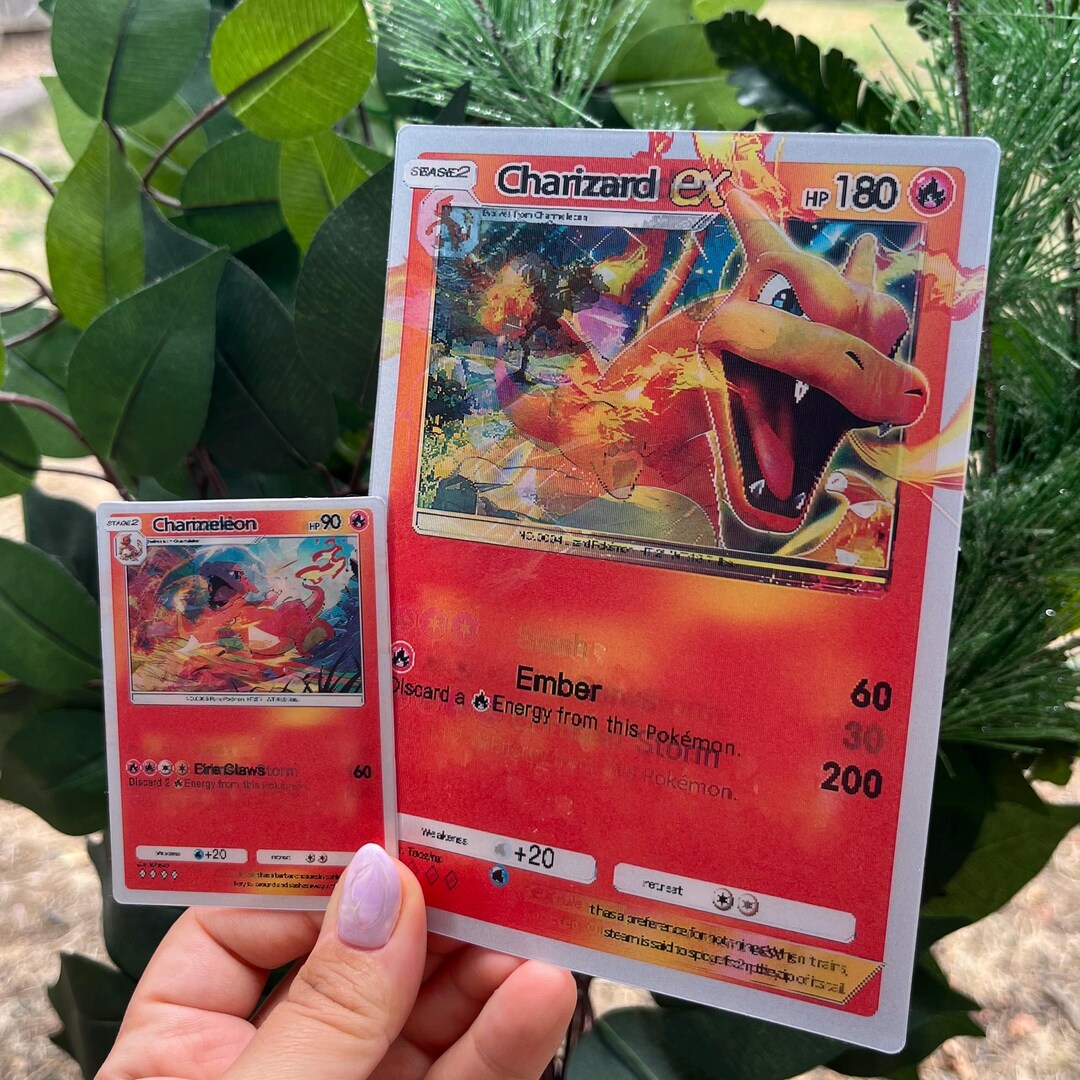 Charmander Evolution Card 3D Motion Sticker - Etsy