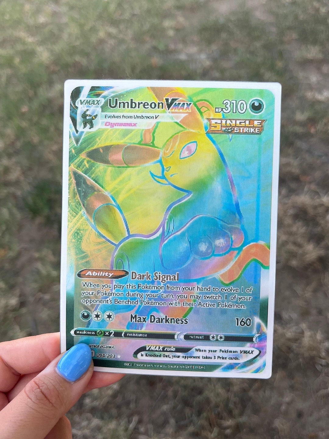 Umbreon VMAX Card 3D Motion Sticker large - Etsy