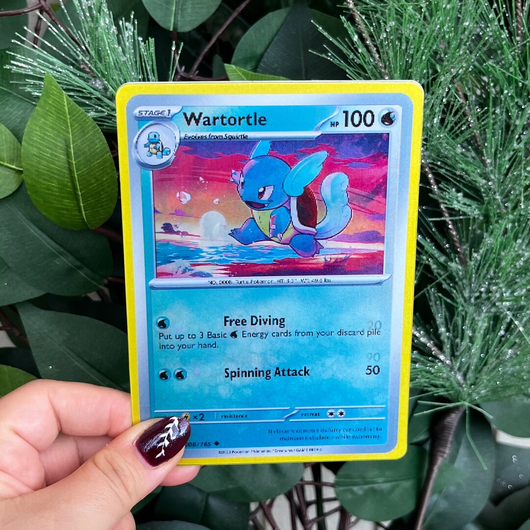 Wartortle / Ivysaur / Charmeleon Card 3D Motion Sticker (large) - Etsy