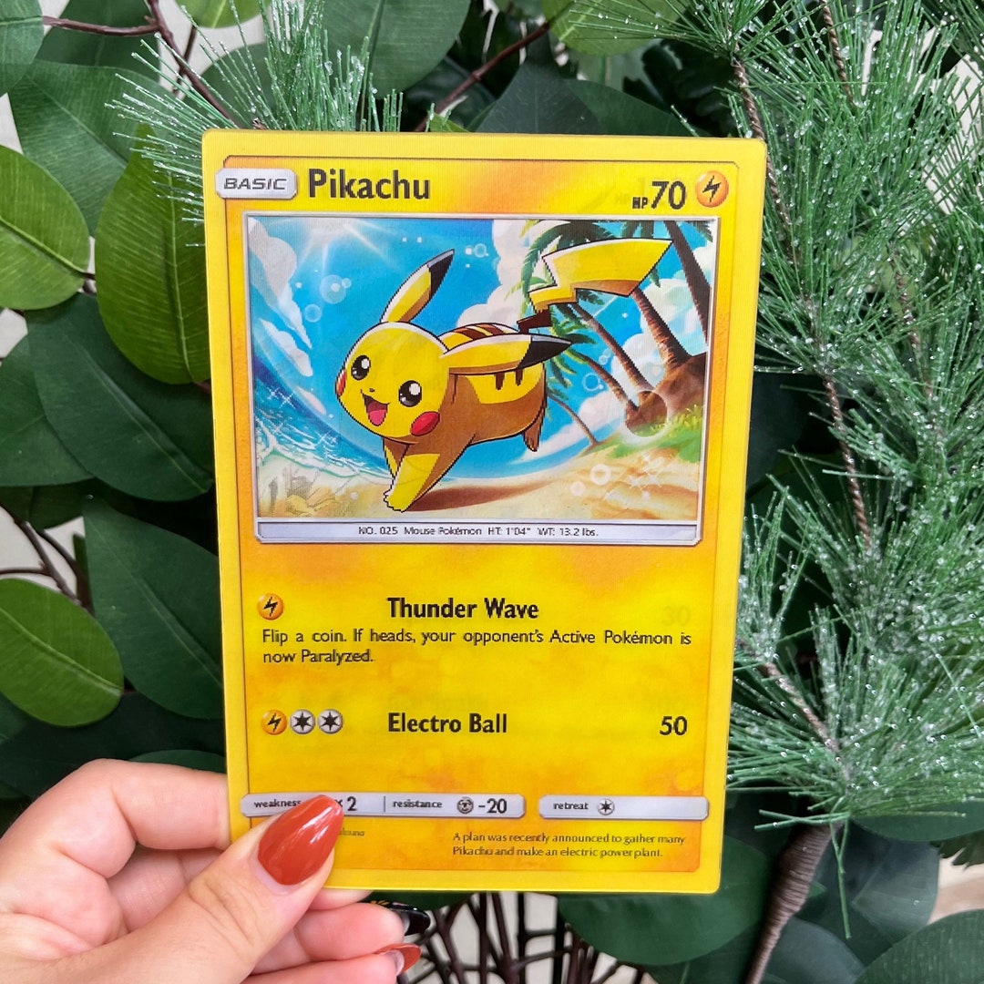 Pikachu / Riachu Card 3D Motion Sticker - Etsy